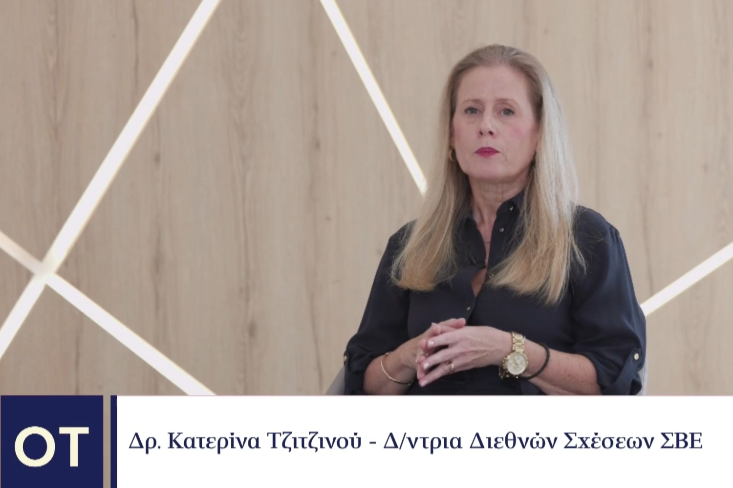 Η Δ/ντρια Διεθνών Σχέσεων του ΣΒΕ, Δρ. Κατερίνα Τζιτζινού, στον ΟΤ ...
